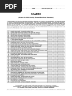 SCARED - Escala de Triagem para Transtornos de Ansiedade Infantil | PDF | Ansiedade | Transtorno ...