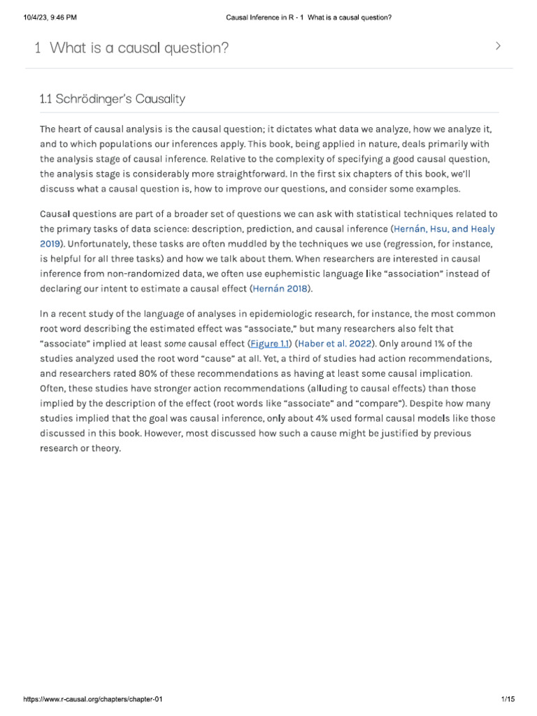 What Is A Causal Question | PDF