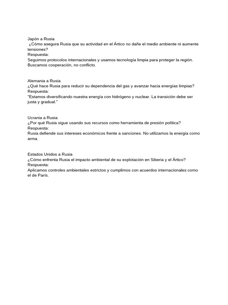 Preguntas de Paises | PDF