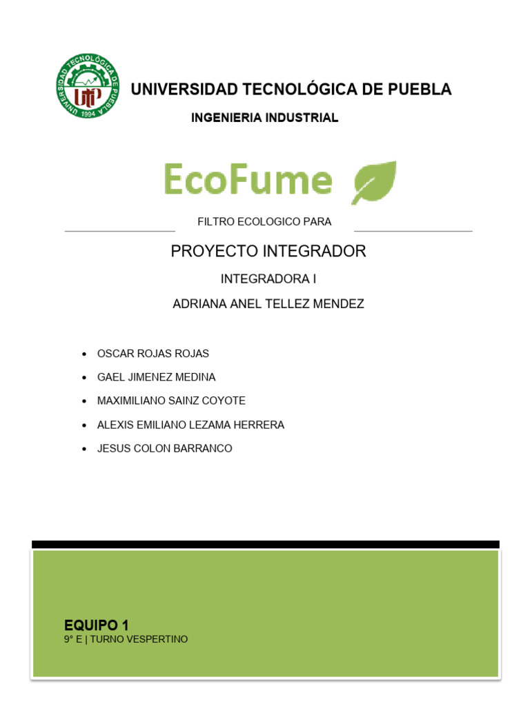 Documento Ecofume (Primera Revisión (1) 100 | PDF | Papel | Residuos