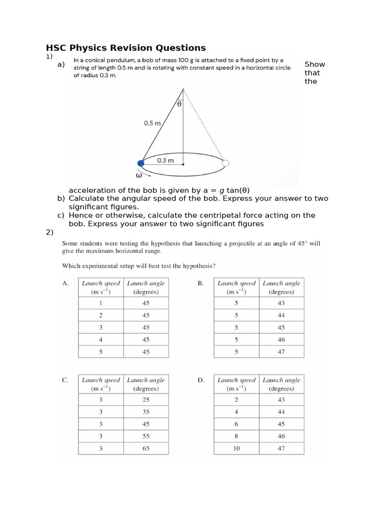HSC Physics Revision Questions Guide | PDF | Magnetic Field | Inductor