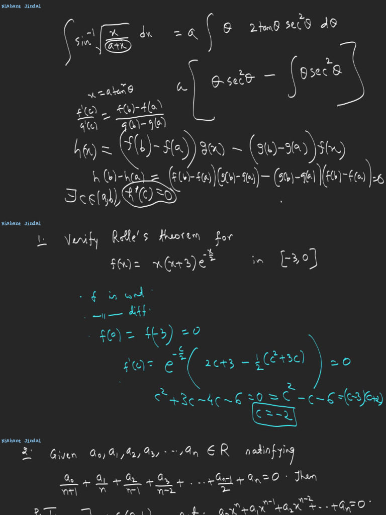 Application of Derivatives - L-04 (Class Notes) NJ - 247 | PDF