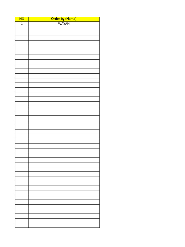 Dump Order List Barang FT 2025 | PDF