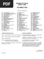 Columbus Division of Police 10 Codes | PDF | Robbery | Misconduct