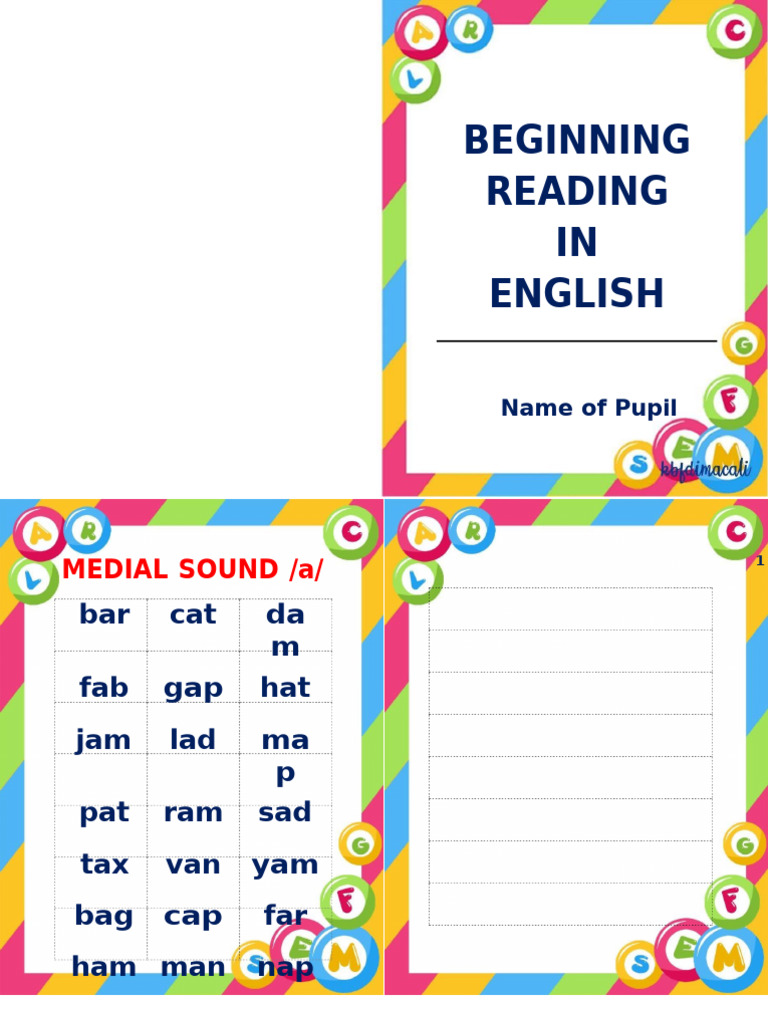 English Reading Practice: Medial Sounds | PDF