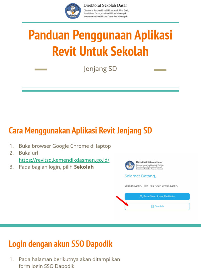 Panduan Penggunaan Aplikasi Revit Jenjang SD | PDF