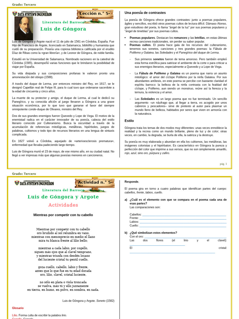 Significado de "cogello" en Góngora | PDF