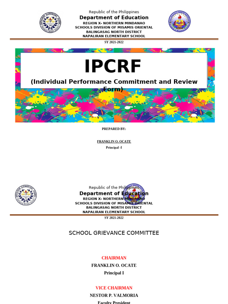 OPCRF 2021 2022 Cover Page | PDF | Government | Public Administration