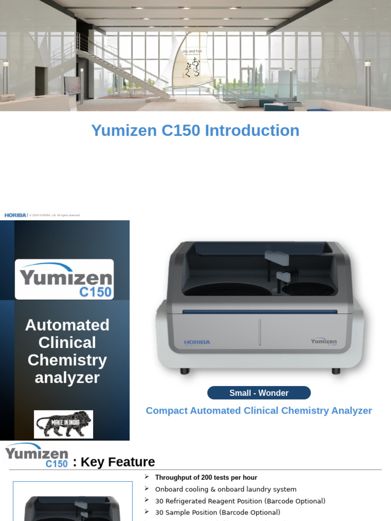 Yumizen C150 Automated Analyzer Overview | PDF | Laboratories ...