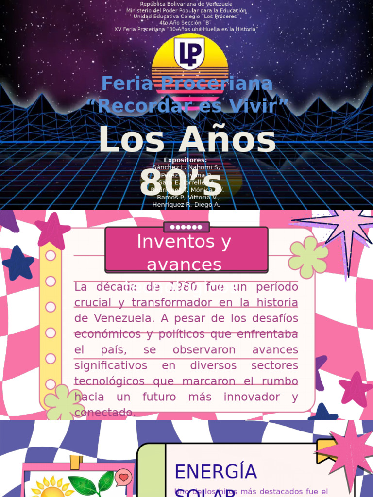 Presentacion 80s 4to B Corregido | PDF | Venezuela