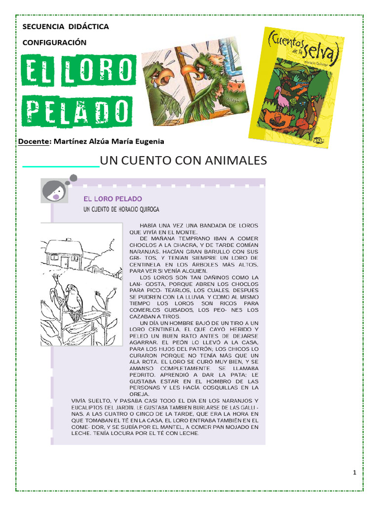 Actividades del Loro Pelado PDF | PDF | Zoología