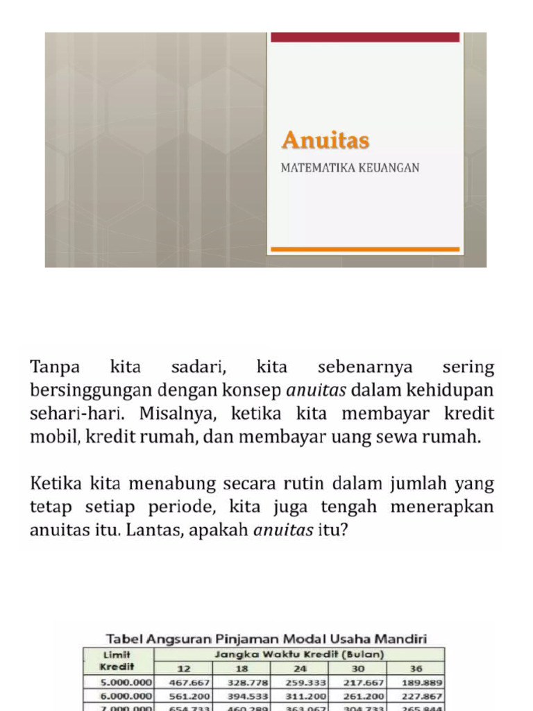 Anuitas Keuangan | PDF