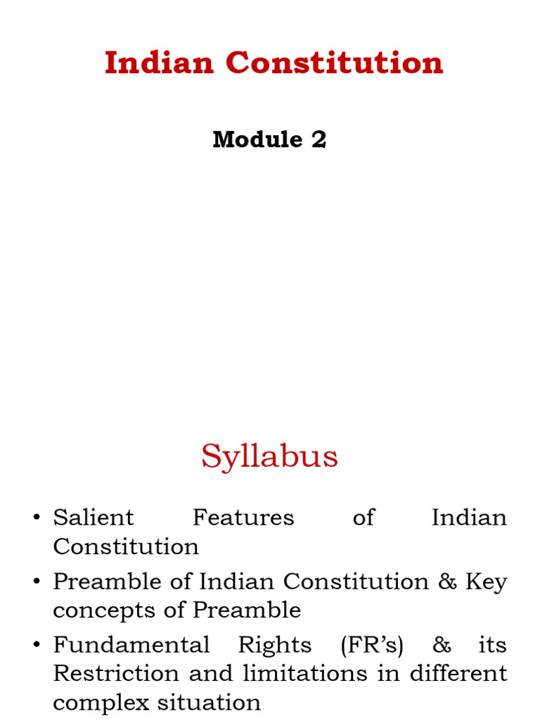 Key Features of the Indian Constitution | PDF | Writ | Political Science