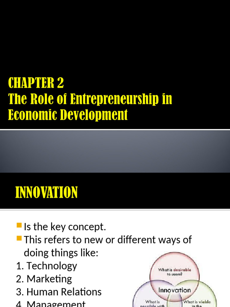 Chapter 2 The Role of Entrepreneurship | PDF | Entrepreneurship | Economics