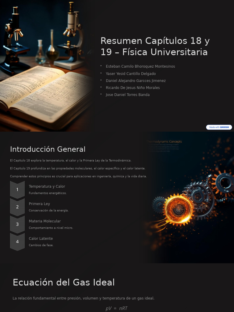 Resumen Capitulos 18 y 19 Fisica Universitaria | PDF | Calor | Temperatura