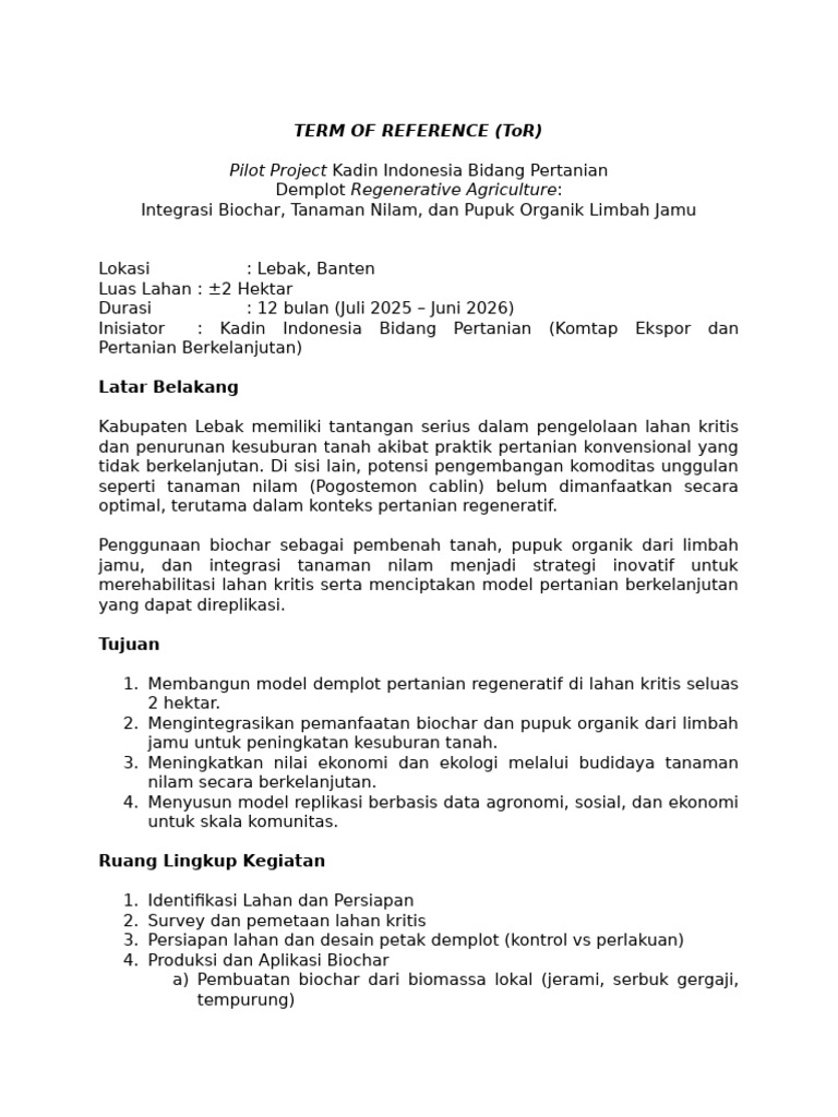 Demplot Pertanian Regeneratif di Lebak | PDF