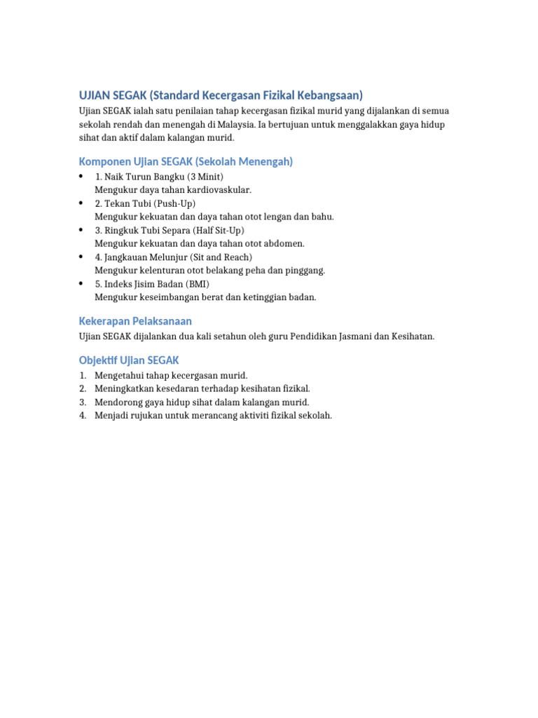 Ujian SEGAK | PDF