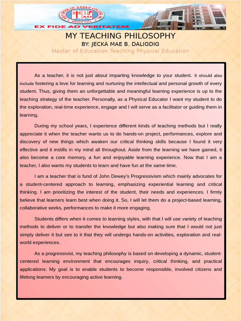 My Teaching Philosophy | PDF