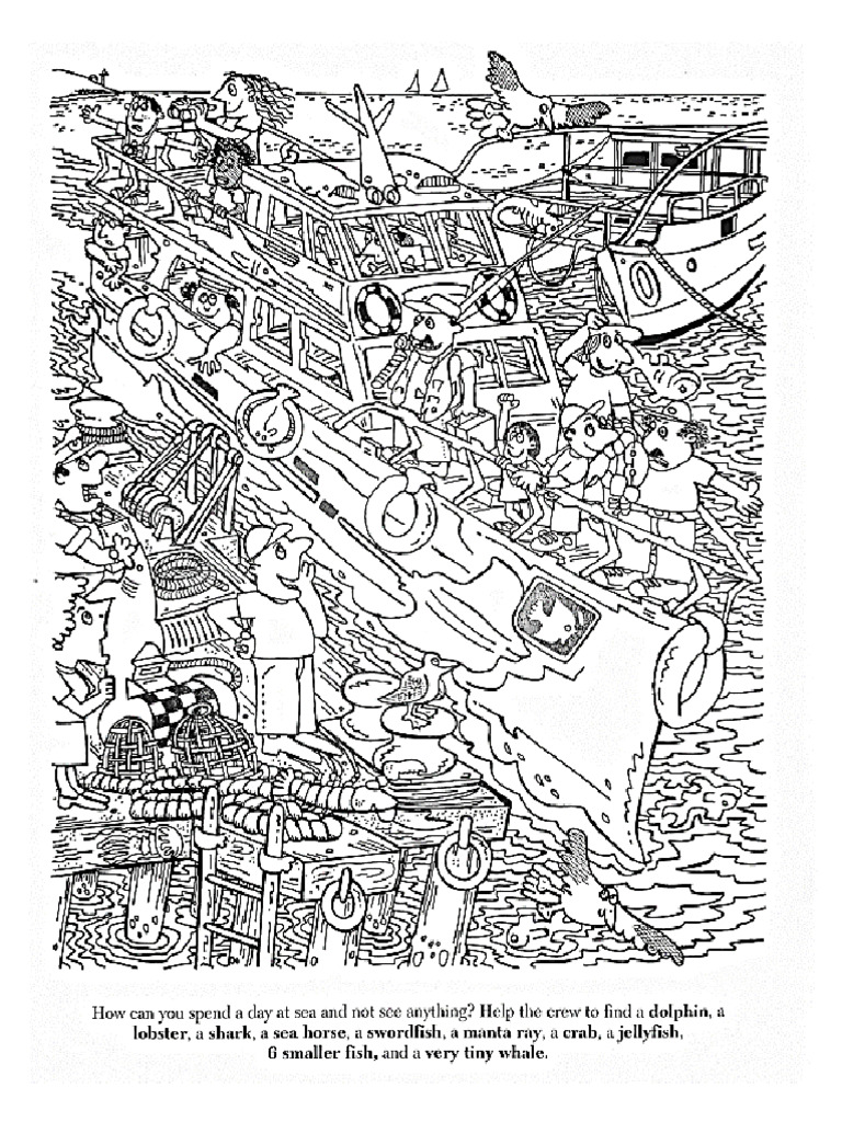 Fishing Hidden Picture Reading Object Find | PDF