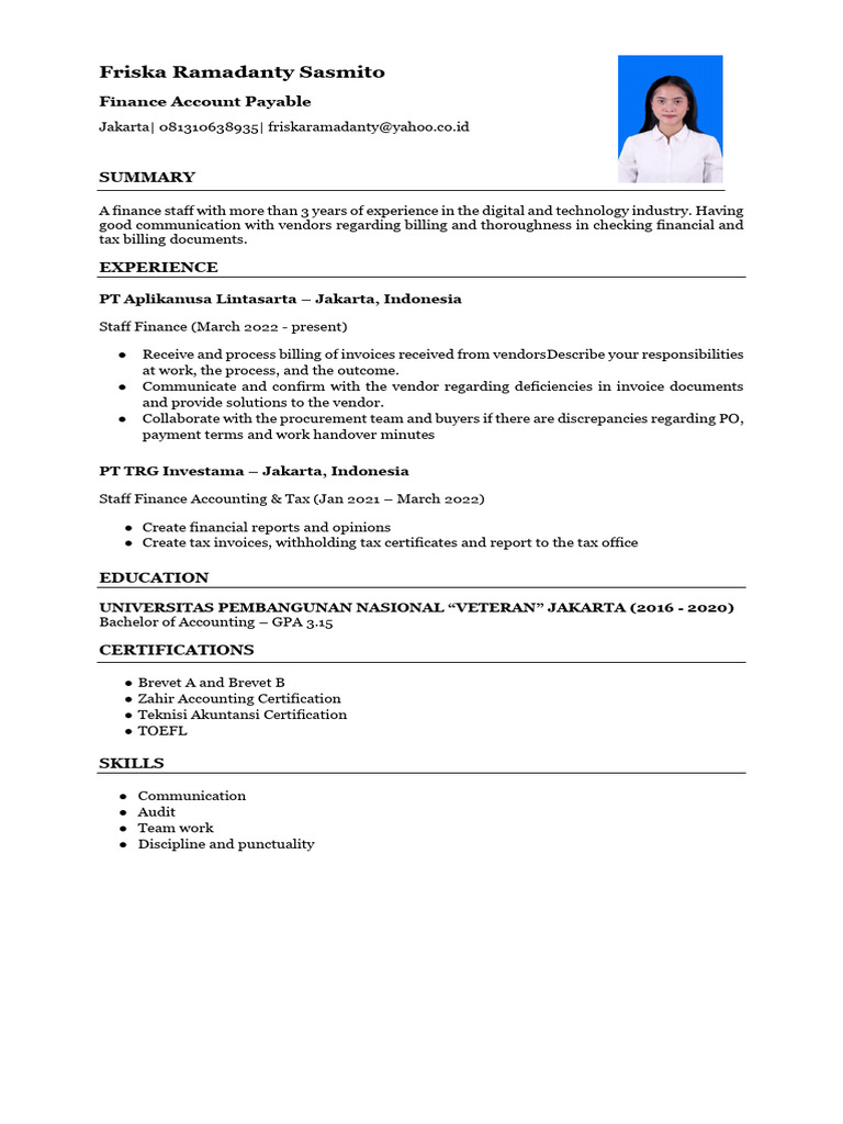 CV Friska Update | PDF