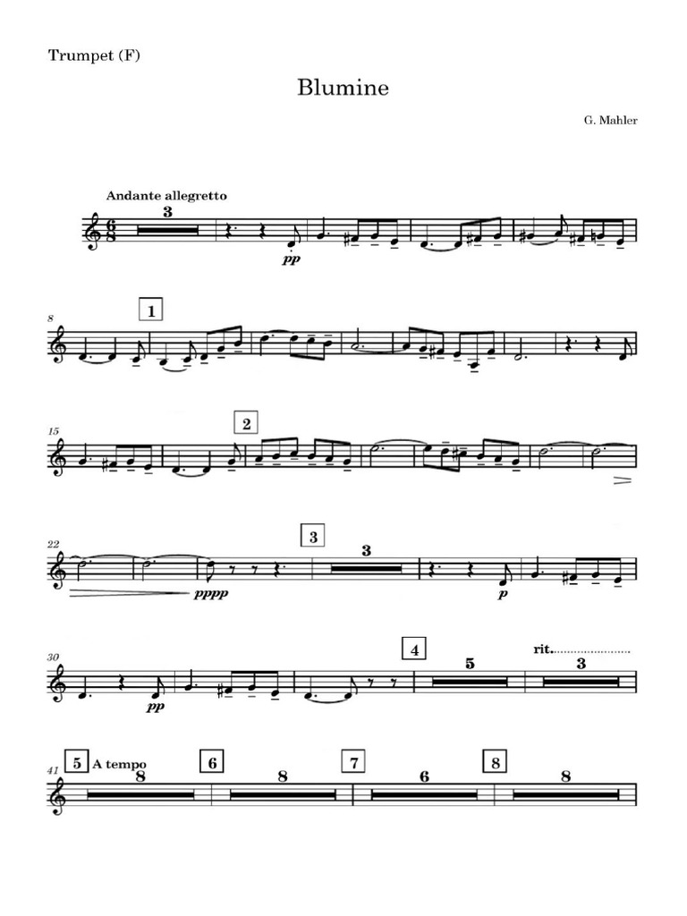 Mahler Symphony No.1 Trumpet Bluemene | PDF