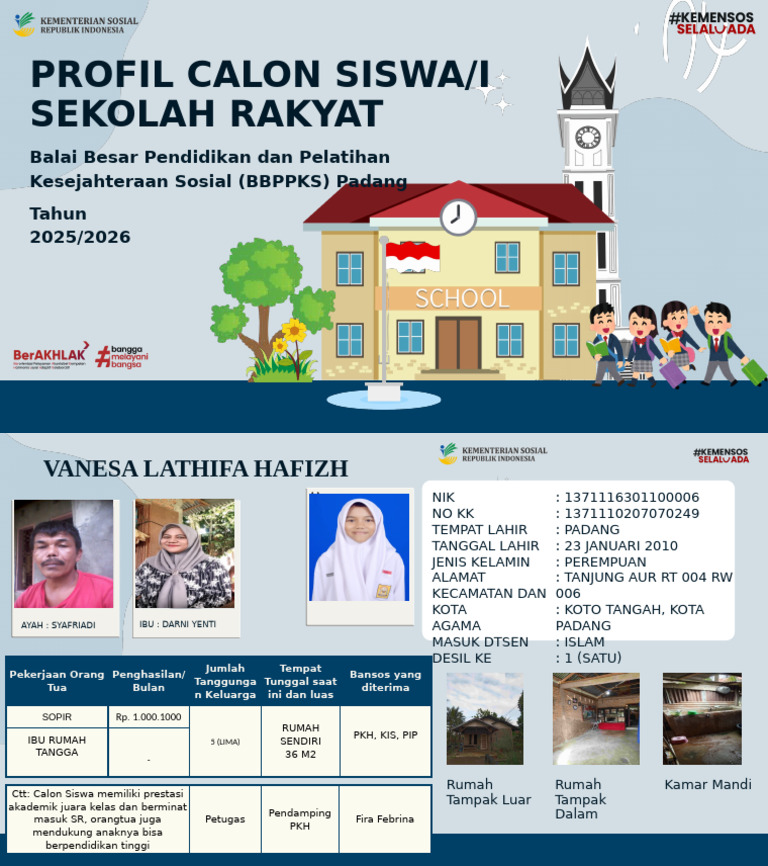 Profil Calon Siswa Sekolah Rakyat 2025 | PDF