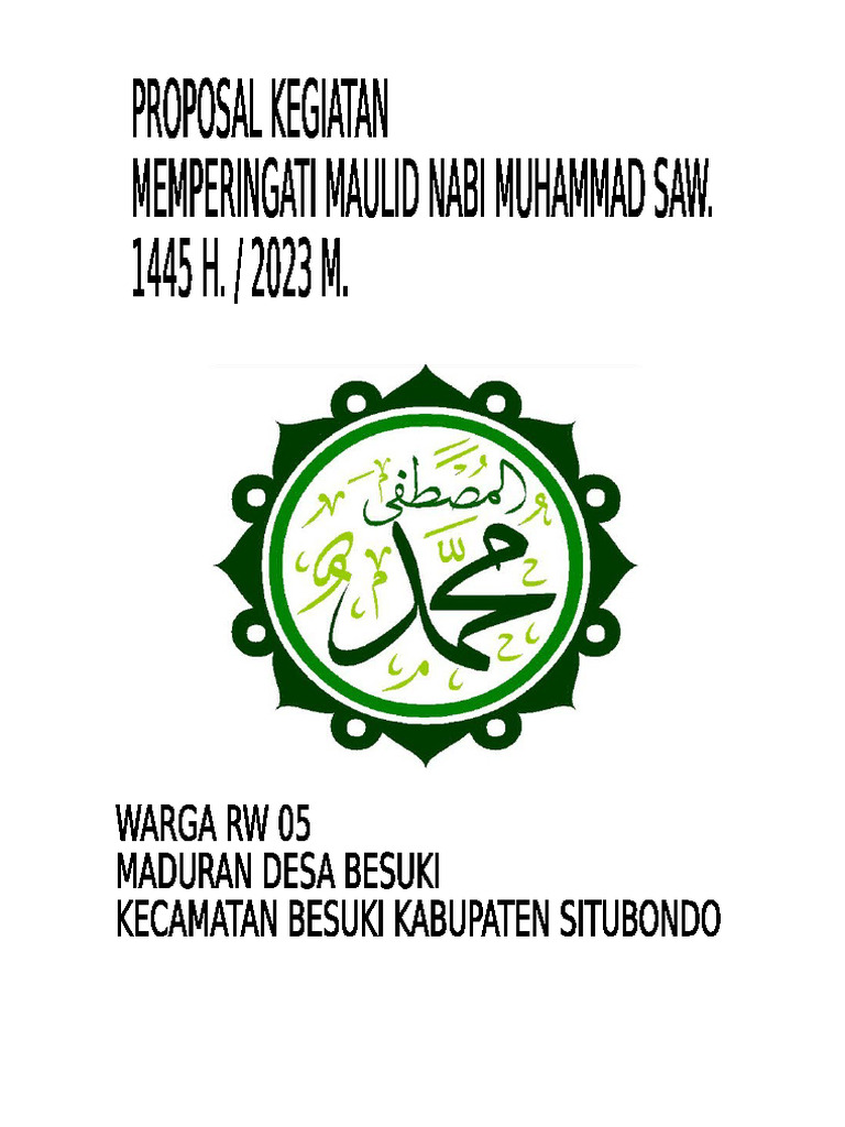 Undangan Maulid Nabi 2025 di Besuki | PDF