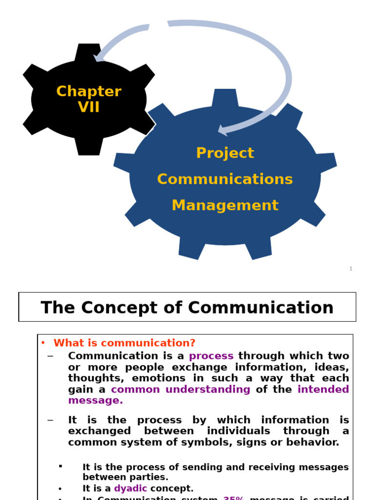 Chapter 7 Project Communications Management | PDF | Communication ...