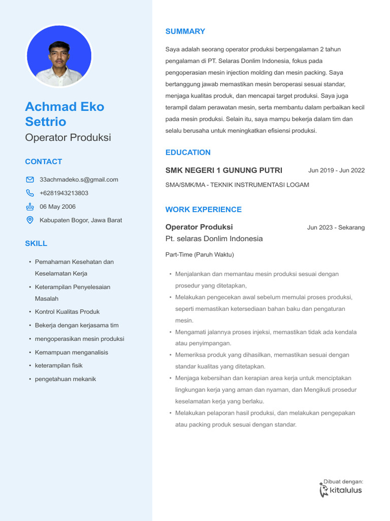 CV Achmad Eko S | PDF