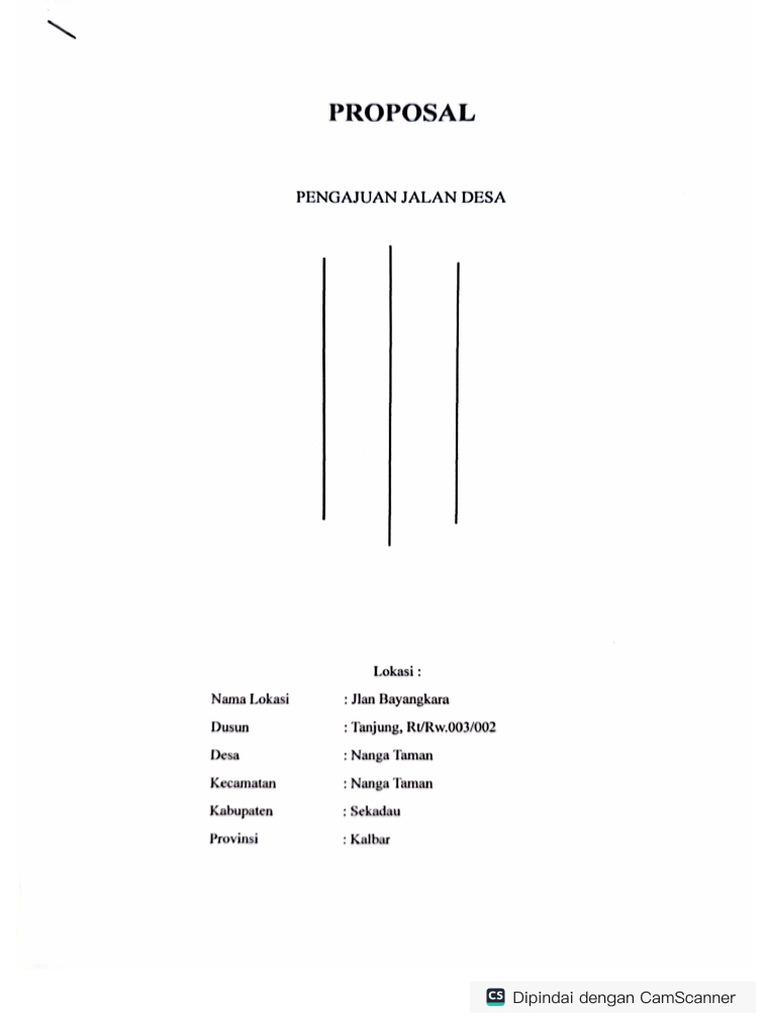 (Proposal) - Permohonan Pembangunan Rabat Beton Jl. Bayangkara RT.03RW.02 Dsn. Tanjung Desa ...