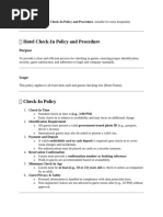 Hotel Check in Form Template Word | PDF