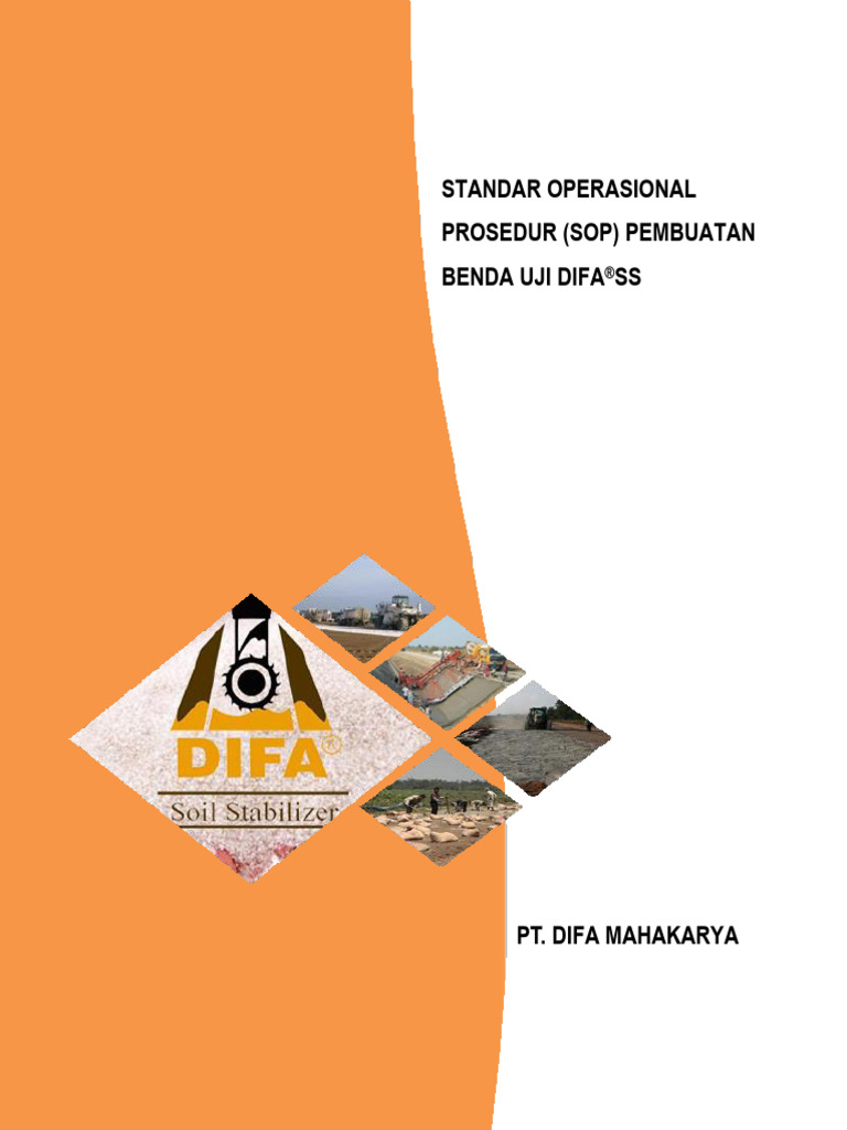 SOP Pembuatan Sampel DIFA Soil Stabilizer | PDF