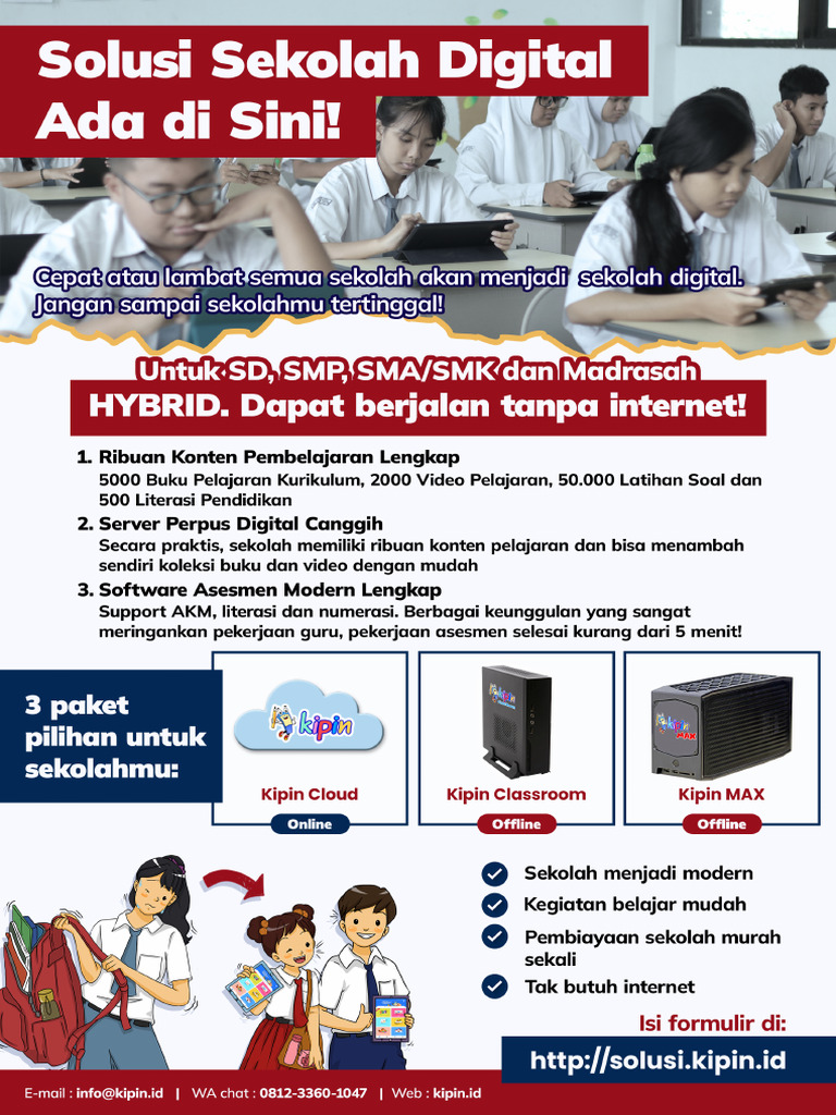 Kipin Series Solusi Digitalisasi Sekolah Brosur | PDF