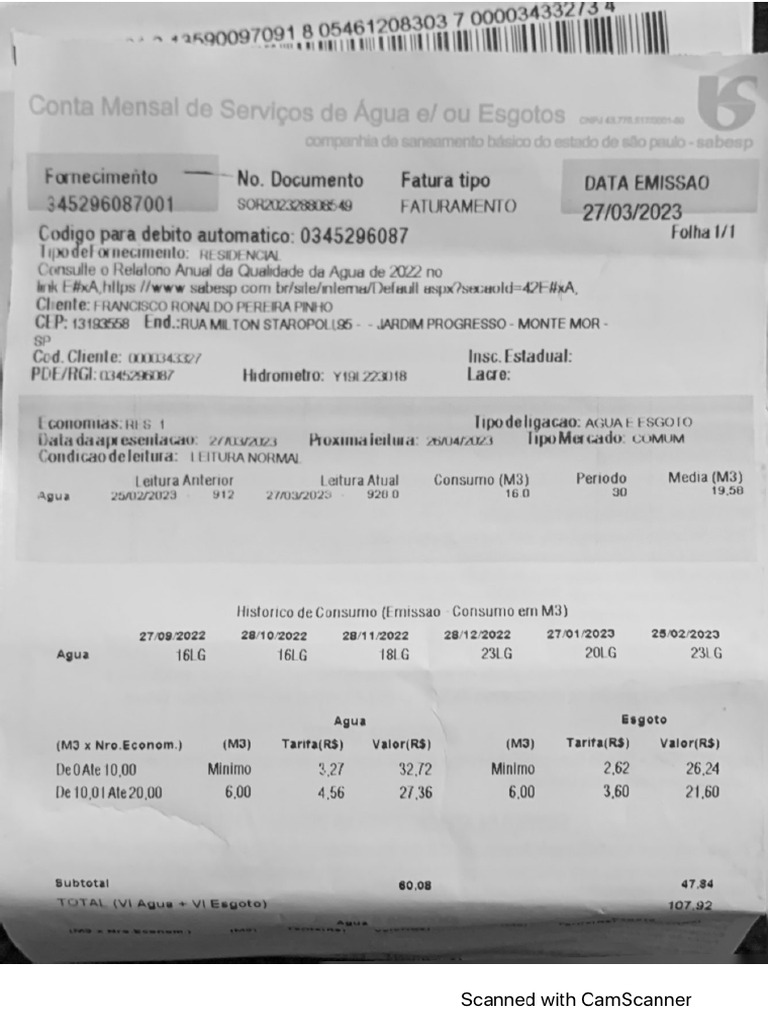 Conta | PDF