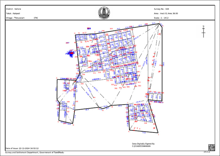 Thiruvalam FMB Sketch Ranipet | PDF