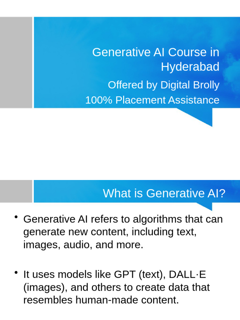 Generative AI Course Digital Brolly | PDF