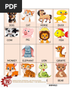 Animals Chart | PDF