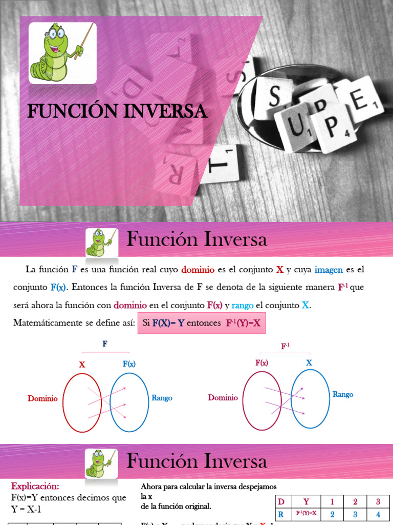 Funcion Inversa | PDF | Función (Matemáticas) | Dominio de una función