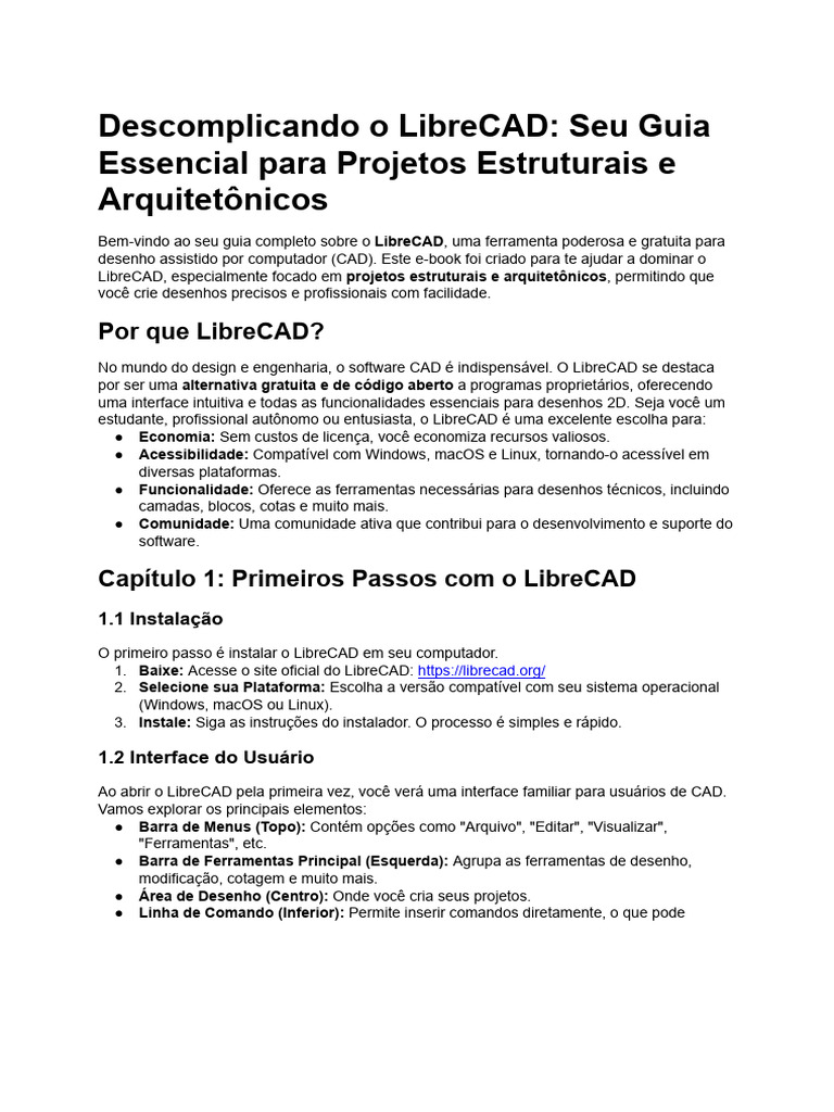 Ebook Librecad. - Um Manual .. | PDF | Linux | Microsoft Windows