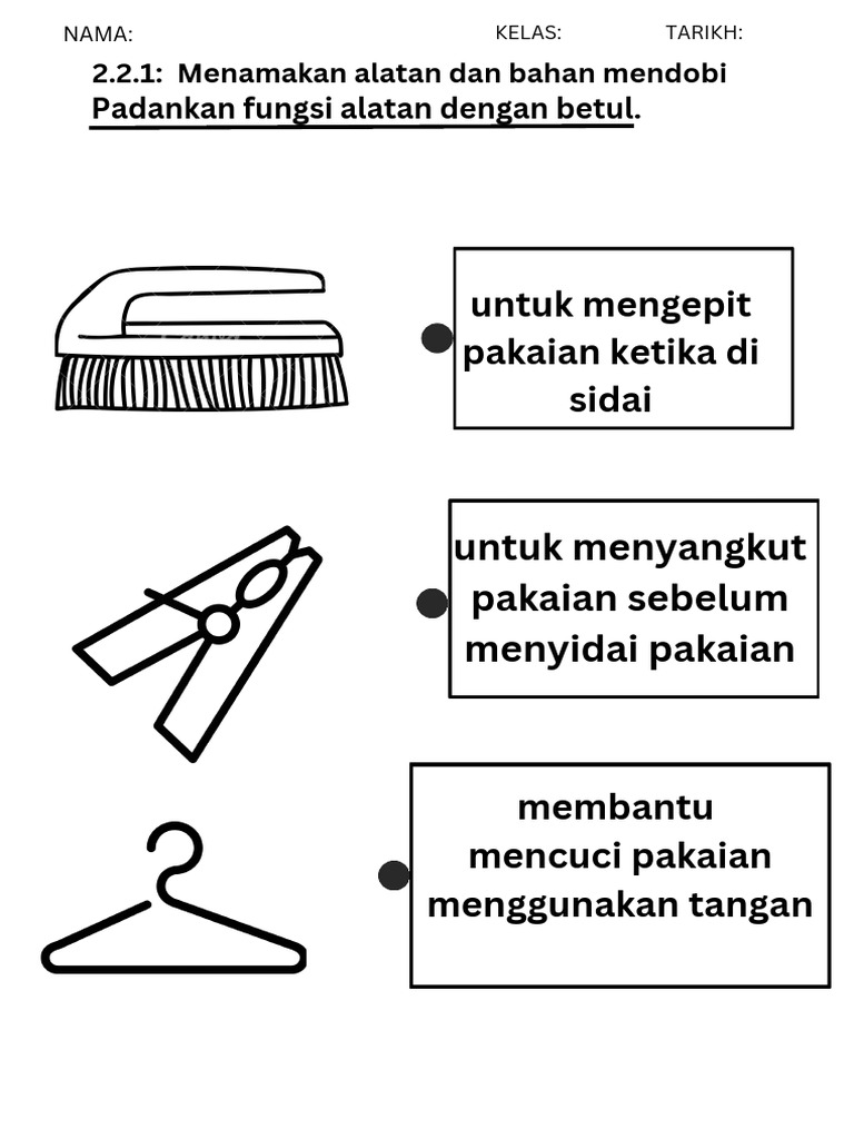 Alatan dan Bahan Dobi yang Perlu Diketahui | PDF