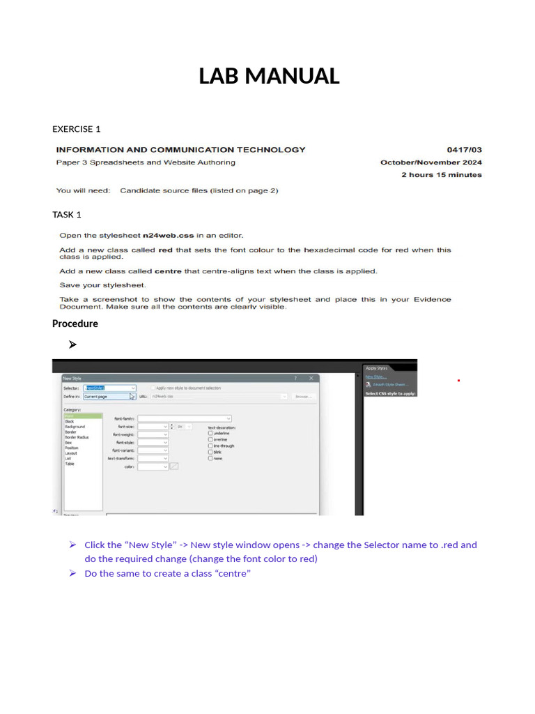 LAB MANUAL Web Expression | PDF