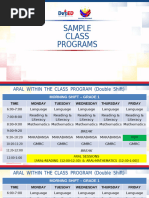 Sample Class Program Sy 2024-2025 | PDF | Philippines