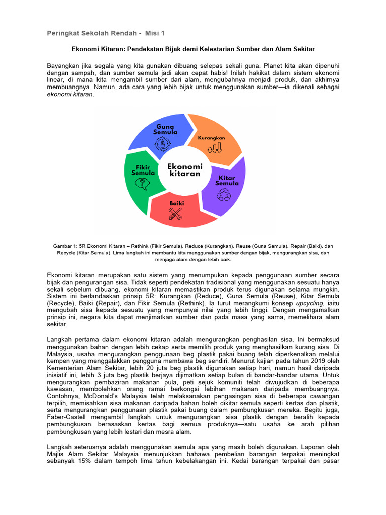 Malay Version - Primary - Mission 1 | PDF