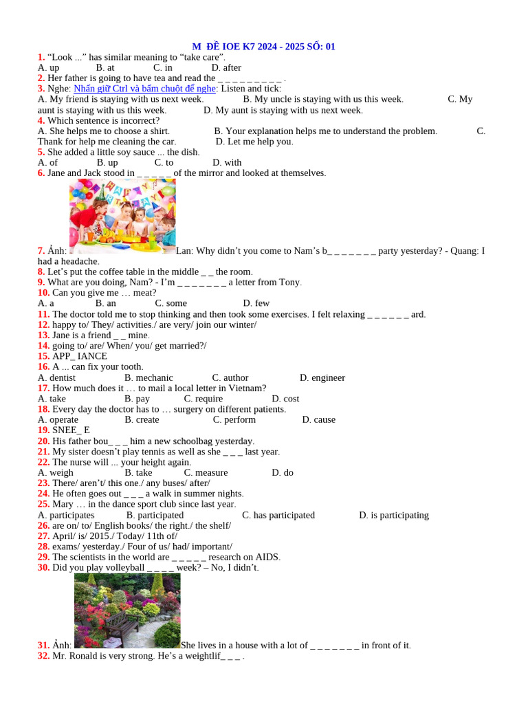 50 de Ioe K7 2024-2025 | PDF