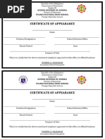 Certificate of Appearance-Template | PDF
