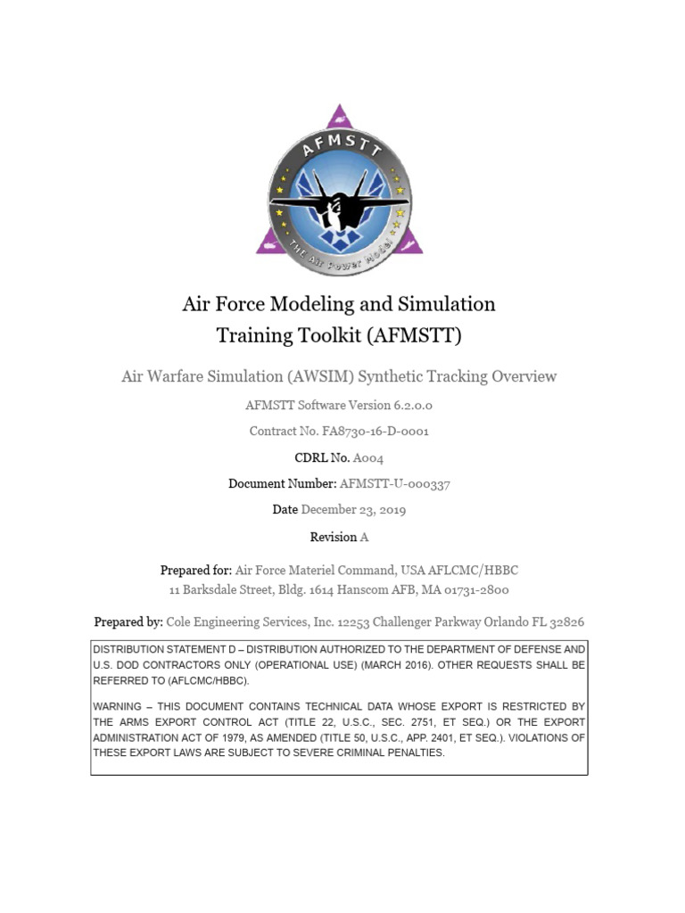 Air Warfare Simulation (AWSIM) Synthetic Tracking Overview | PDF | Port (Computer Networking ...