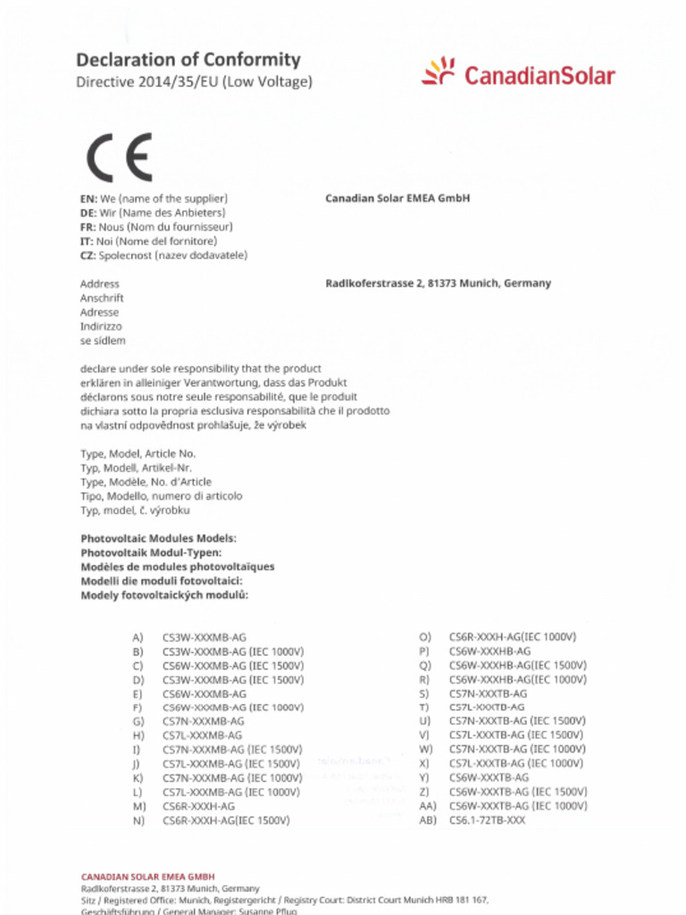 CE Certificate Compliance | PDF