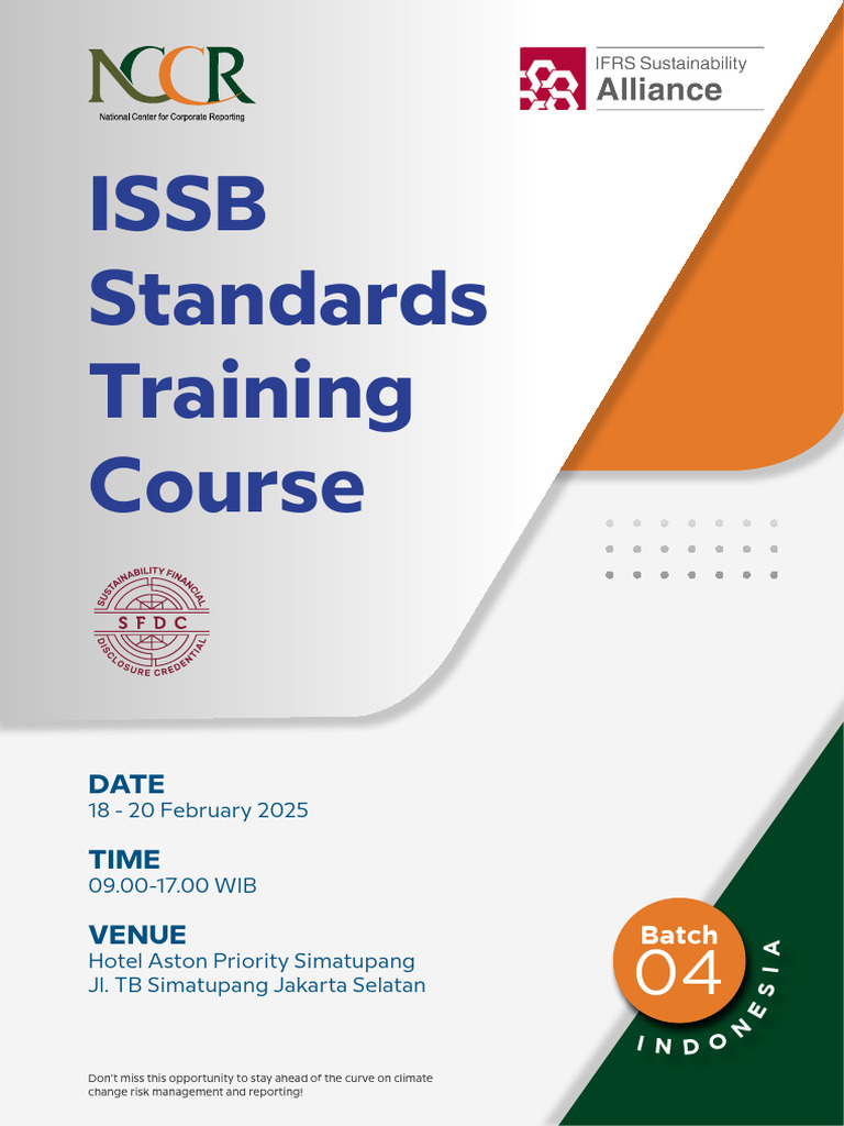 Flyer ISSB February 2025 | PDF | Risk | Risk Management