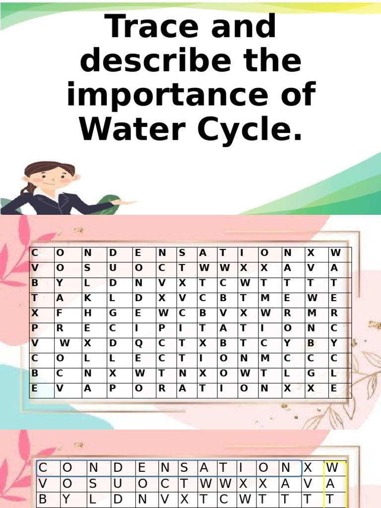 Science 4 Trace and Describe The Importance of Water Cycle. | PDF ...