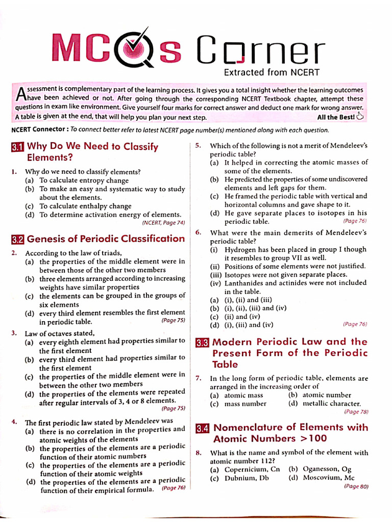 Periodic Table Practice Question | PDF